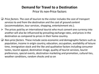 Visitor economics / demand in tourism | PPTX
