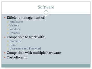 Visitor and vendor access management system | PPTX