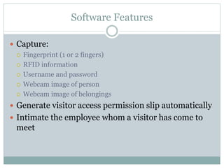 Visitor and vendor access management system | PPTX