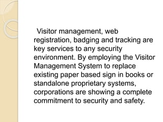 Visitor management system | PPTX