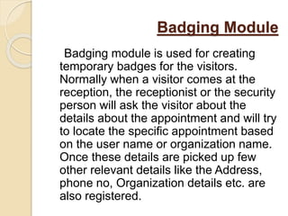 Visitor management system | PPTX