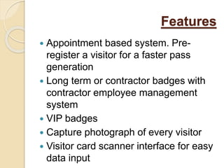 Visitor management system | PPTX