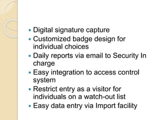 Visitor management system | PPTX