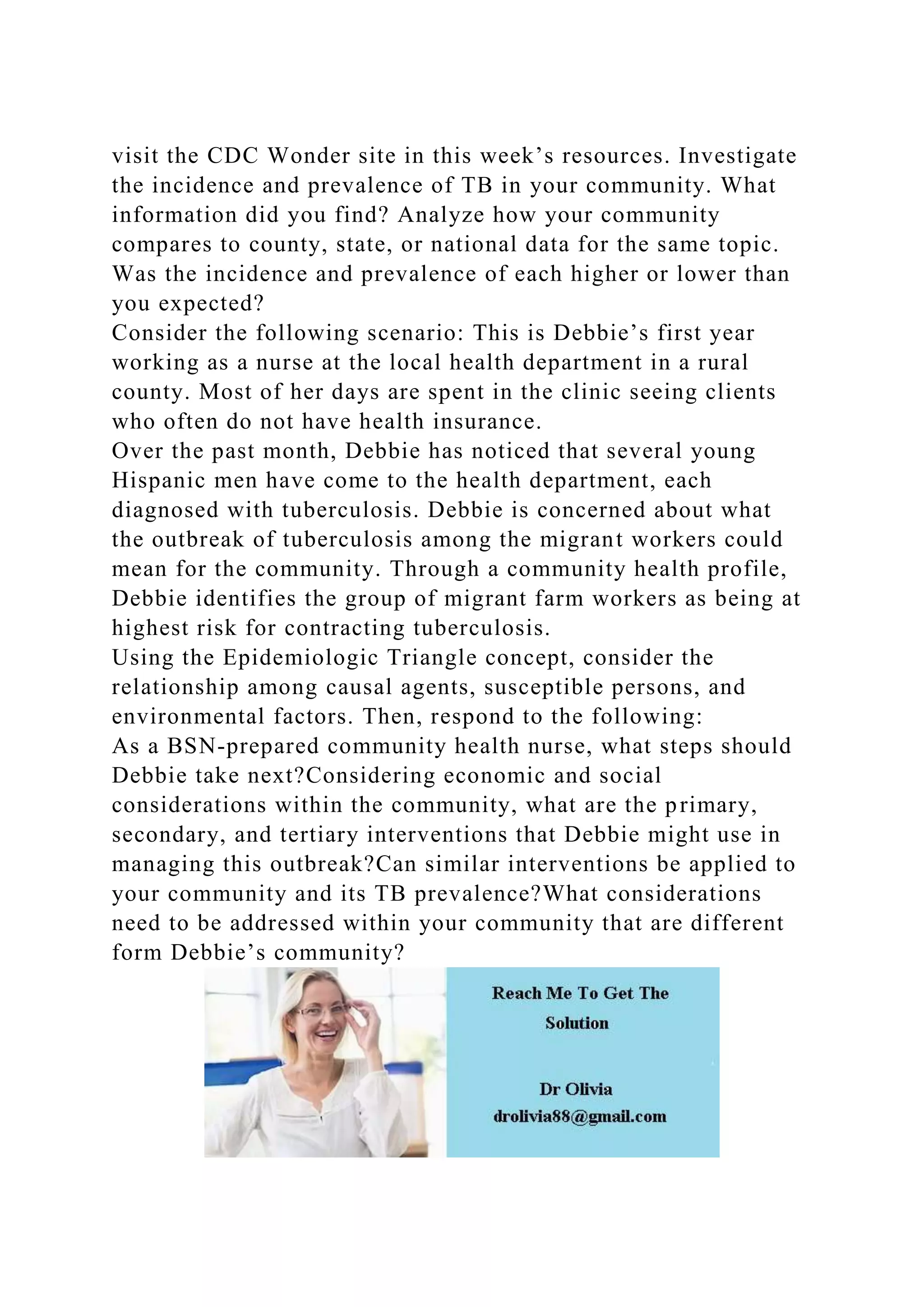 visit the CDC Wonder site in this week’s resources. Investigate the | PDF