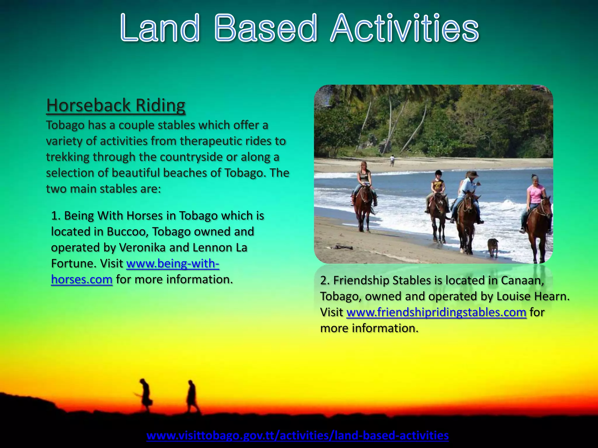 Visit tobago land based activities | PPTX