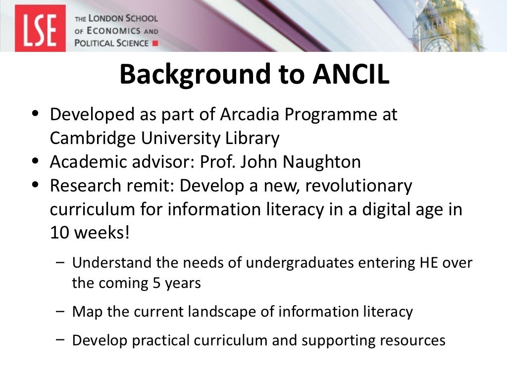 ANCIL at LSE