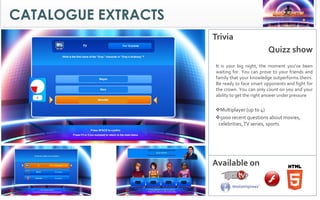 Visiware casual games for tv- q4 2013-1.0 | PDF