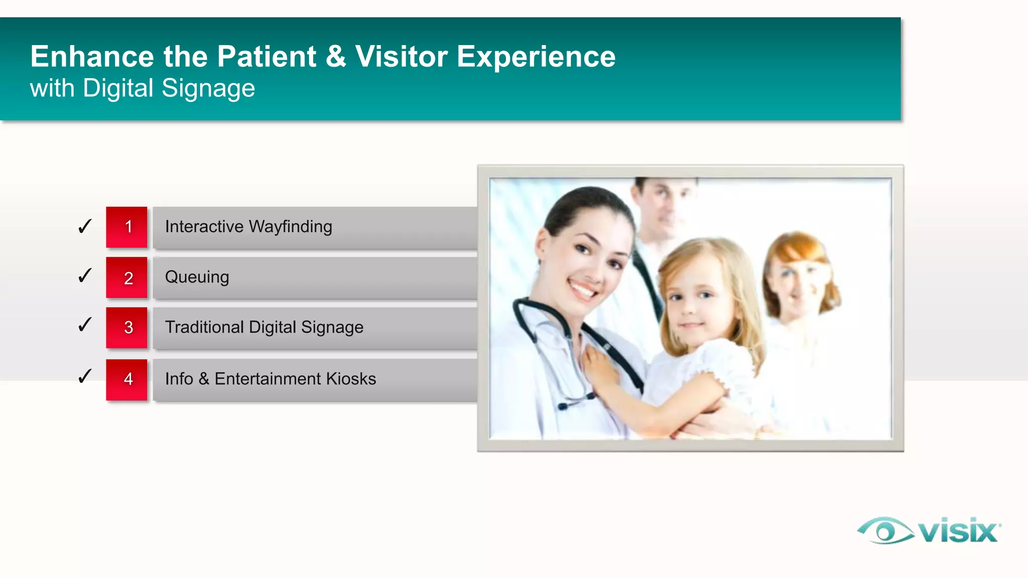 Visix digital signage in healthcare | PPTX