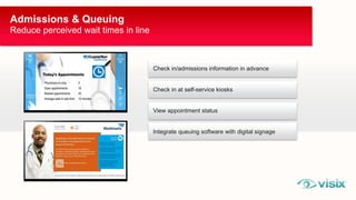 Visix digital signage in healthcare | PPTX