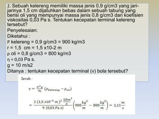 Viskositas zat cair cara stokes | PPTX
