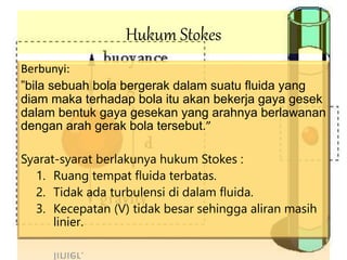 Viskositas zat cair cara stokes | PPTX