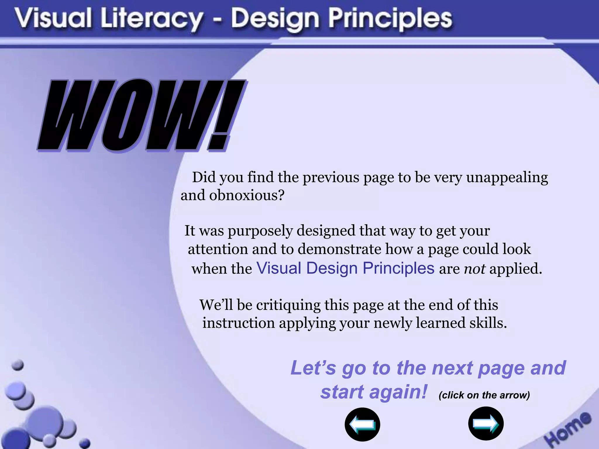 Visual Literacy - Design Principles | PPT