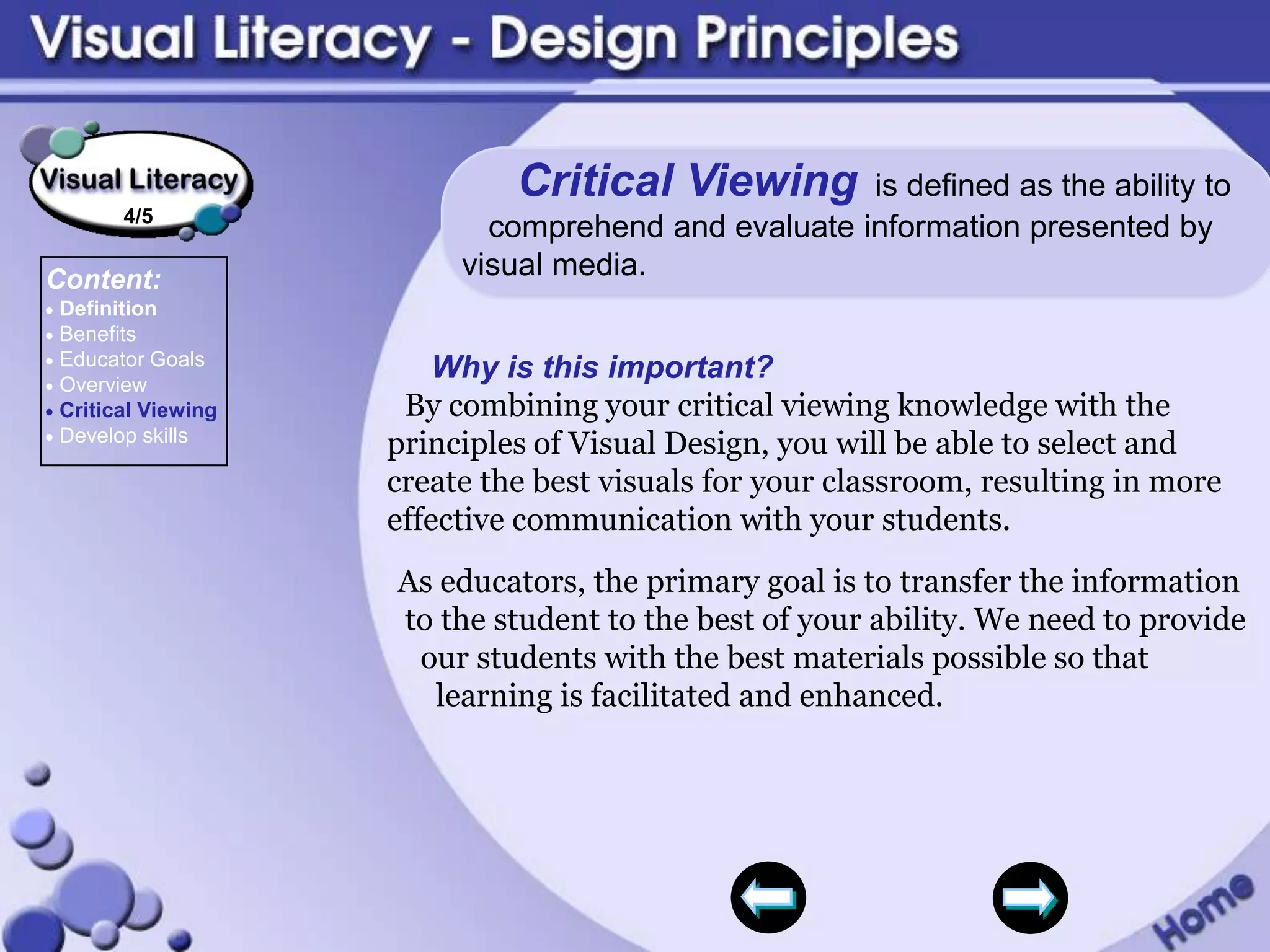 Visual Literacy - Design Principles | PPT