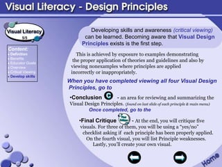 Visual Literacy - Design Principles | PPT