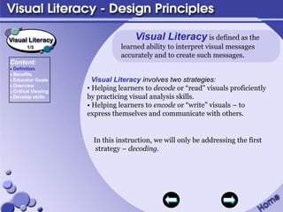Visual Literacy - Design Principles | PPT