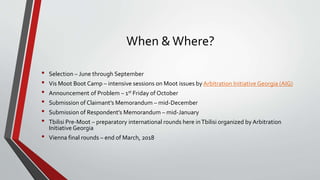 Vis Moot in University of Georgia (Tbilisi) | PPT