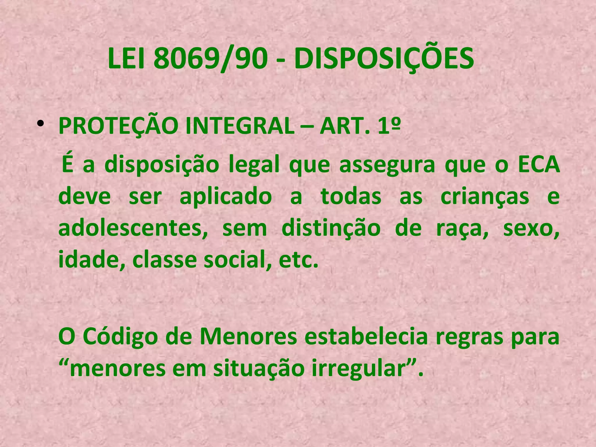 Visão geral sobre o ECA | PPT