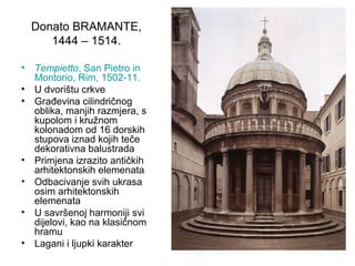 Visoka Renesansa - Bramante | PPT
