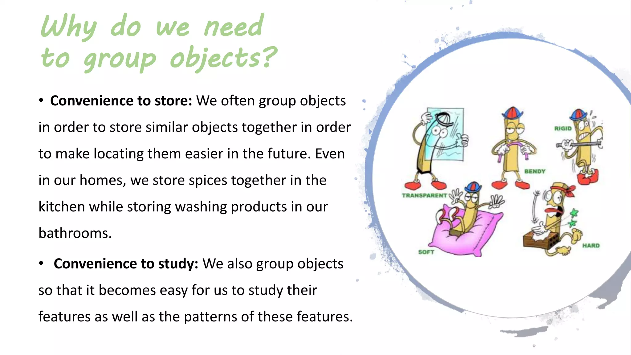 sorting material into groups | PPTX
