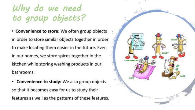 sorting material into groups | PPTX | Chemistry | Science