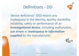 Adverse Event reporting in Medical Device Clinical Trials under the MDR ...