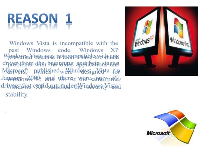 failure of vista | PPTX | Operating Systems | Computer Software and ...