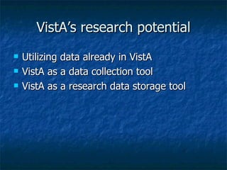 Vista For Research | PPT
