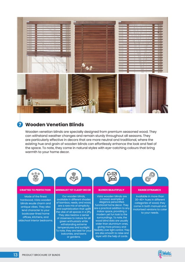 Vista Blinds Catalogue Brochure by Vista Fashions | PDF