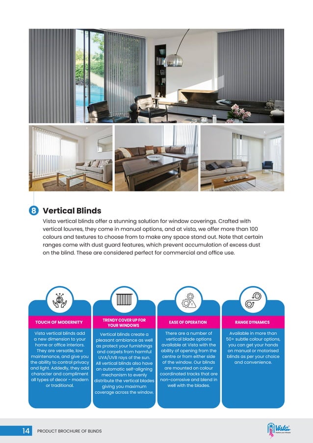 Vista Blinds Catalogue Brochure by Vista Fashions | PDF