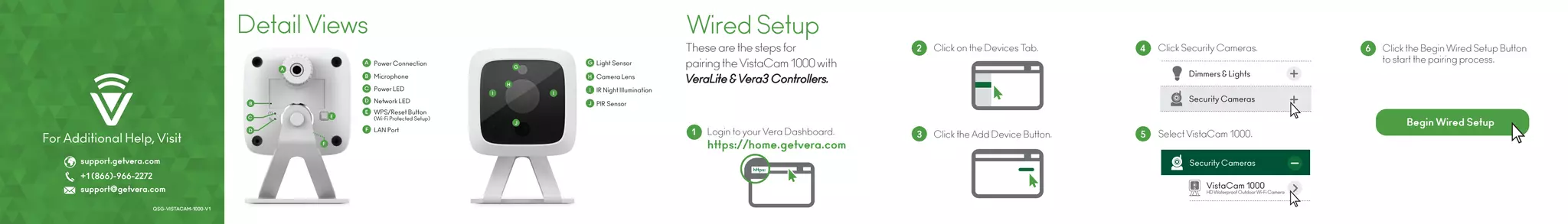HD 720P External Wi-Fi Camera Vistacam 1000 - Veracontrol ES-82-VEC ...