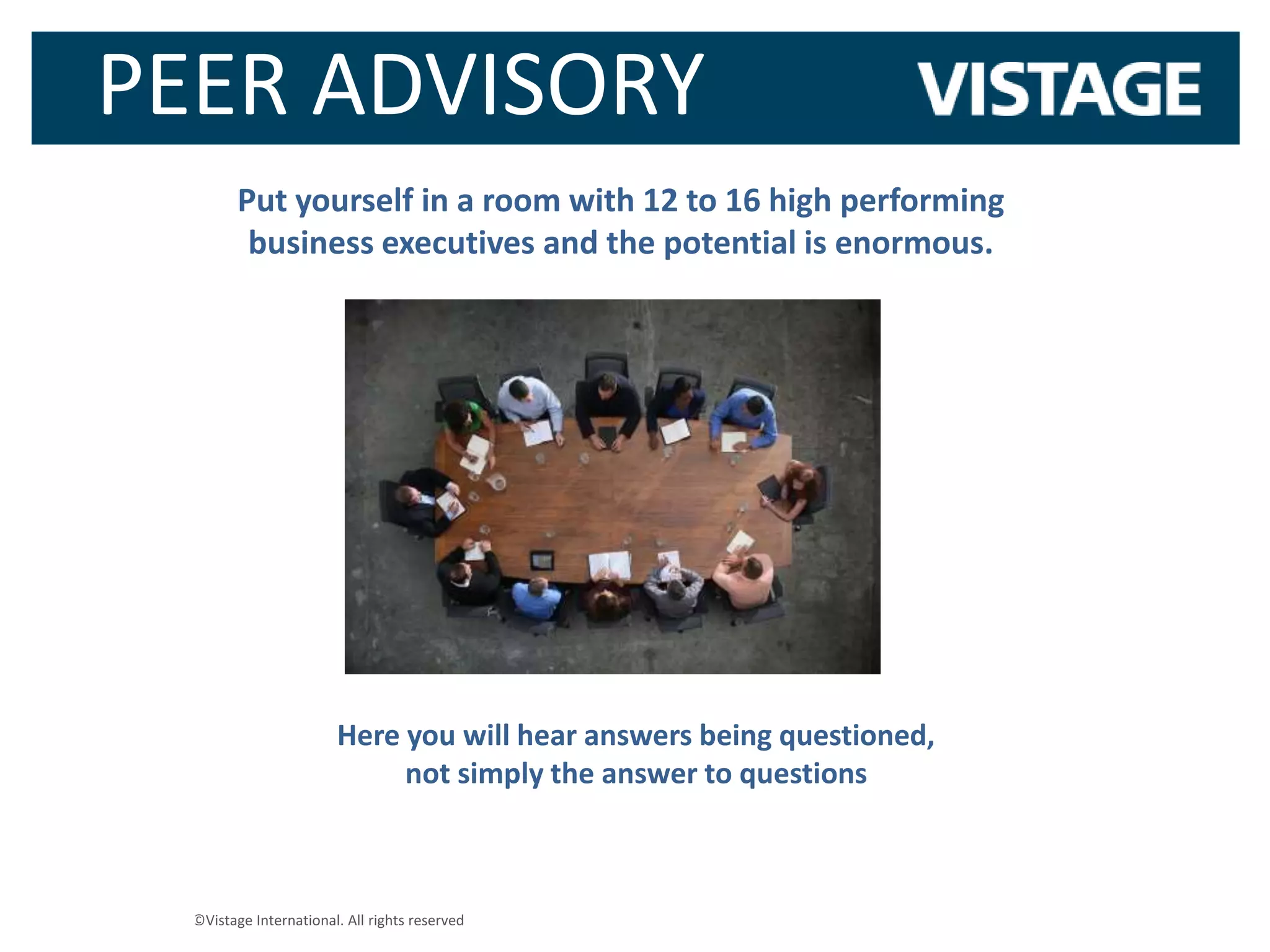 Vistage Overview Presentation | PPTX