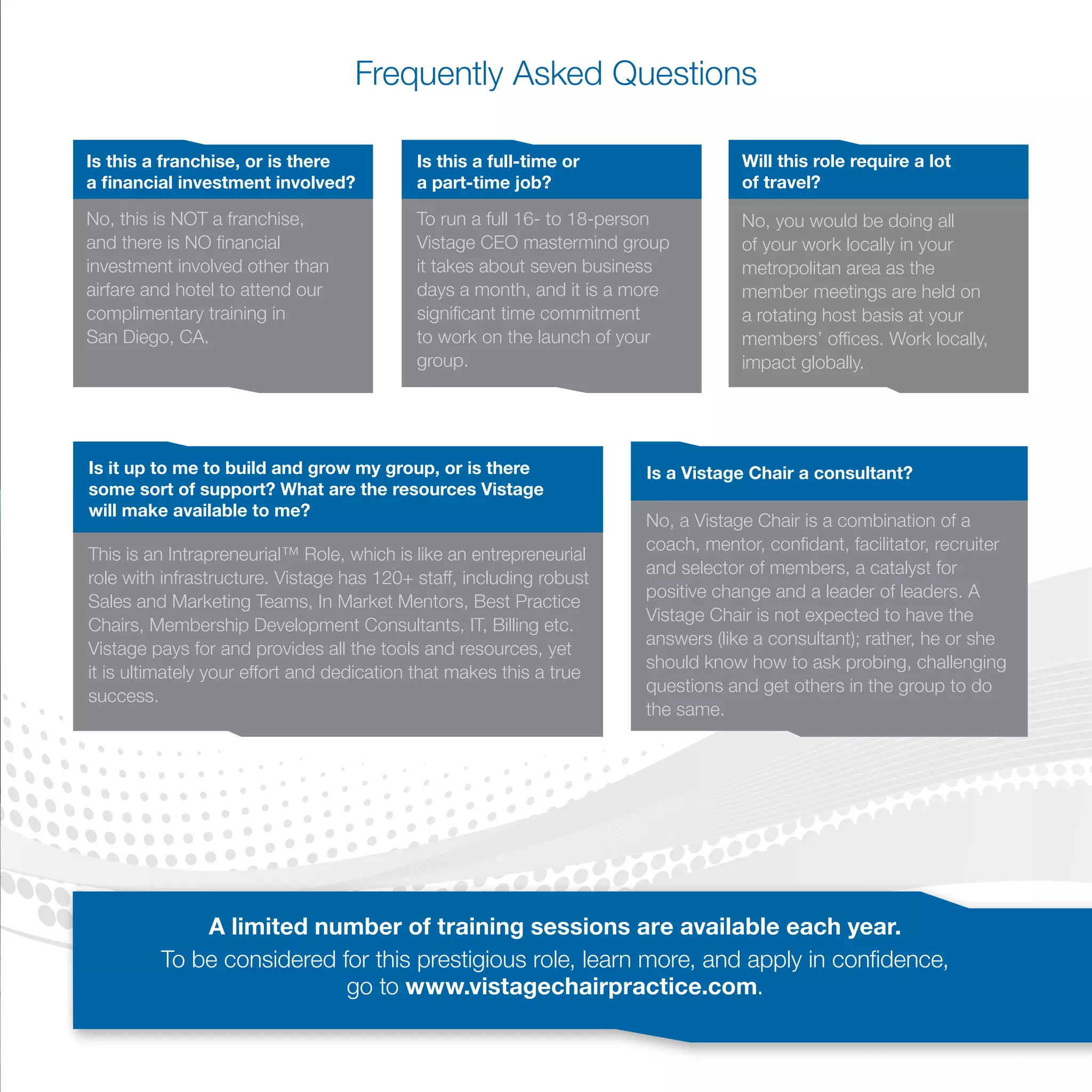 Vistage Chair Brochure 2011 | PDF