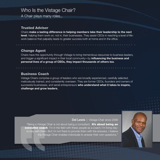 Vistage Chair Brochure 2011 | PDF