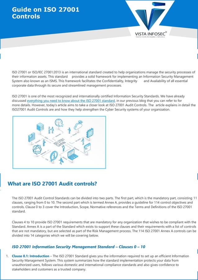 Guide on ISO 27001 Controls | PDF