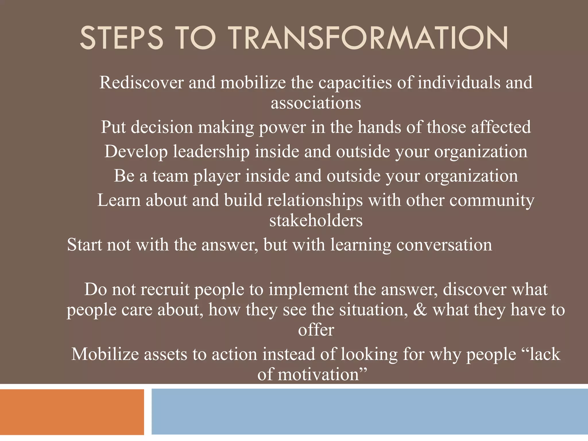 Asset Based Community Development | PPT