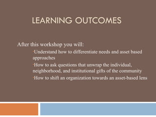 Asset Based Community Development | PPT