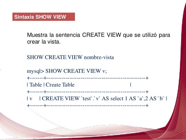 Como Crear Una Vista De Una Tabla En Mysql - spamanager
