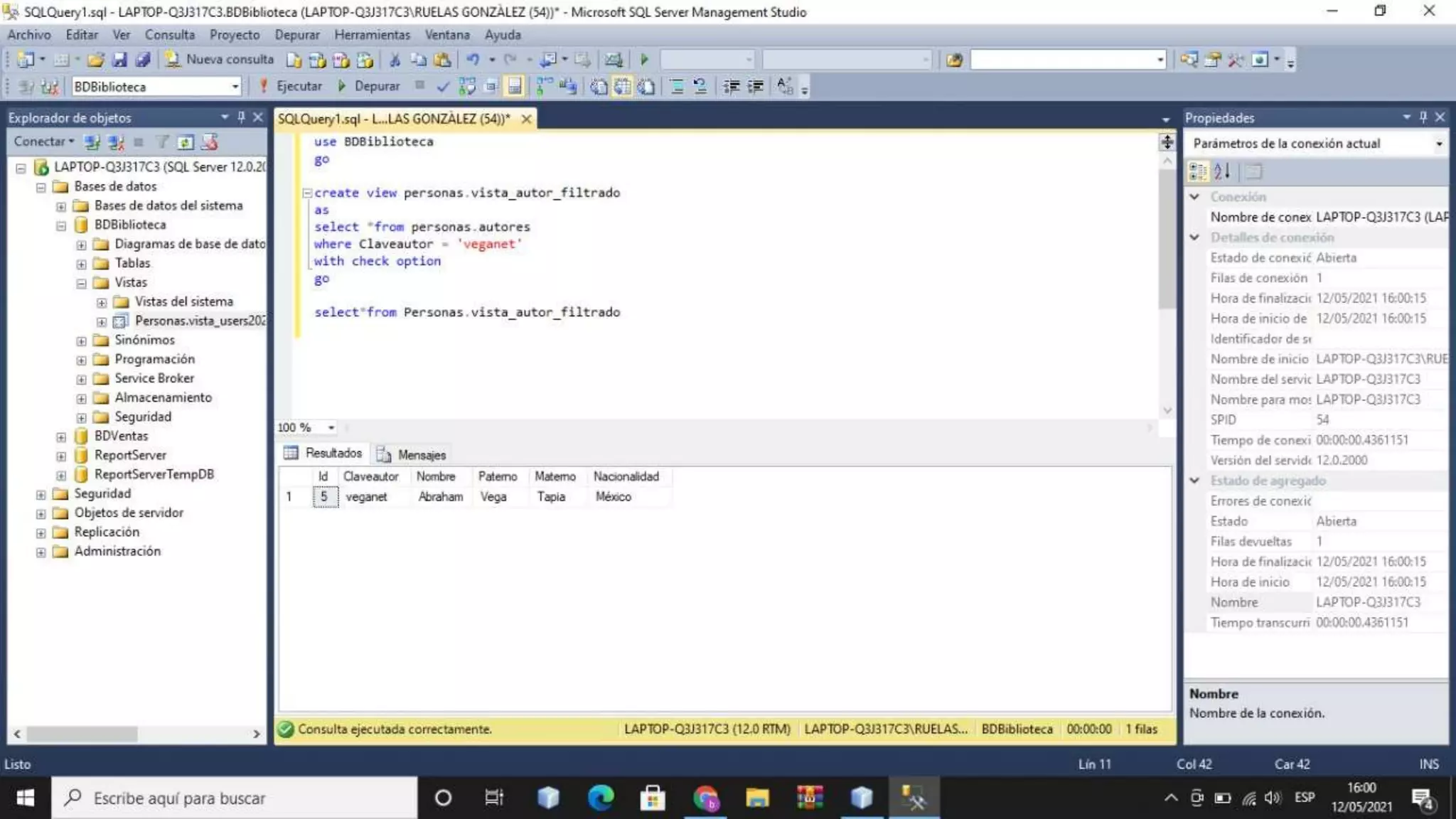 Vistas procedimientos y funciones en la base de datos sql server | PPT ...