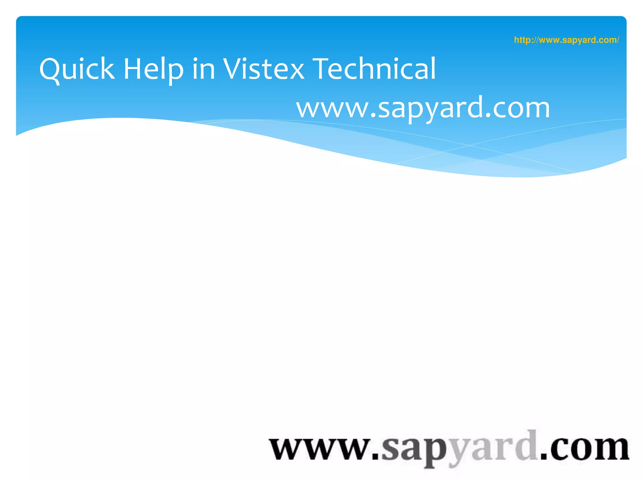 Quick Help in Vistex Technical | PDF