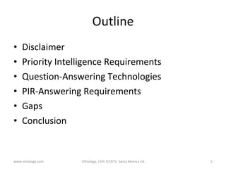 Priority Intelligence Requirement Answering and Commercial Question ...