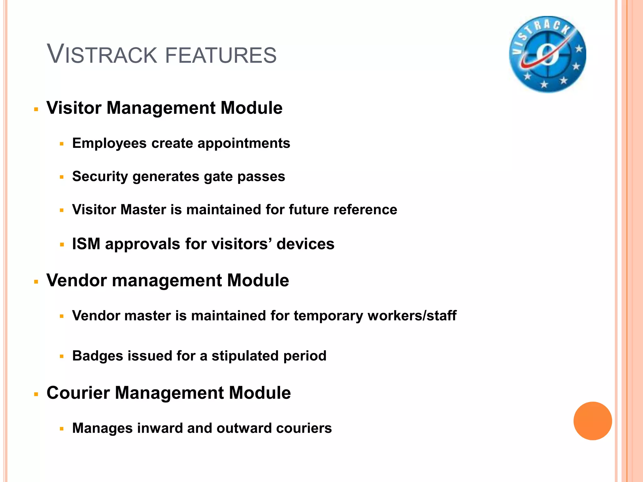 Visitor Tracking and Management system | PPTX