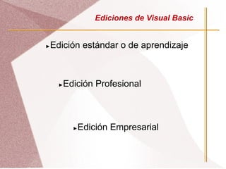 Introducción a Visual Basic | ODP | Programming Languages | Computing