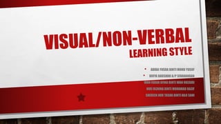 Visual/Non-Verbal Learning Style | PPTX | Education