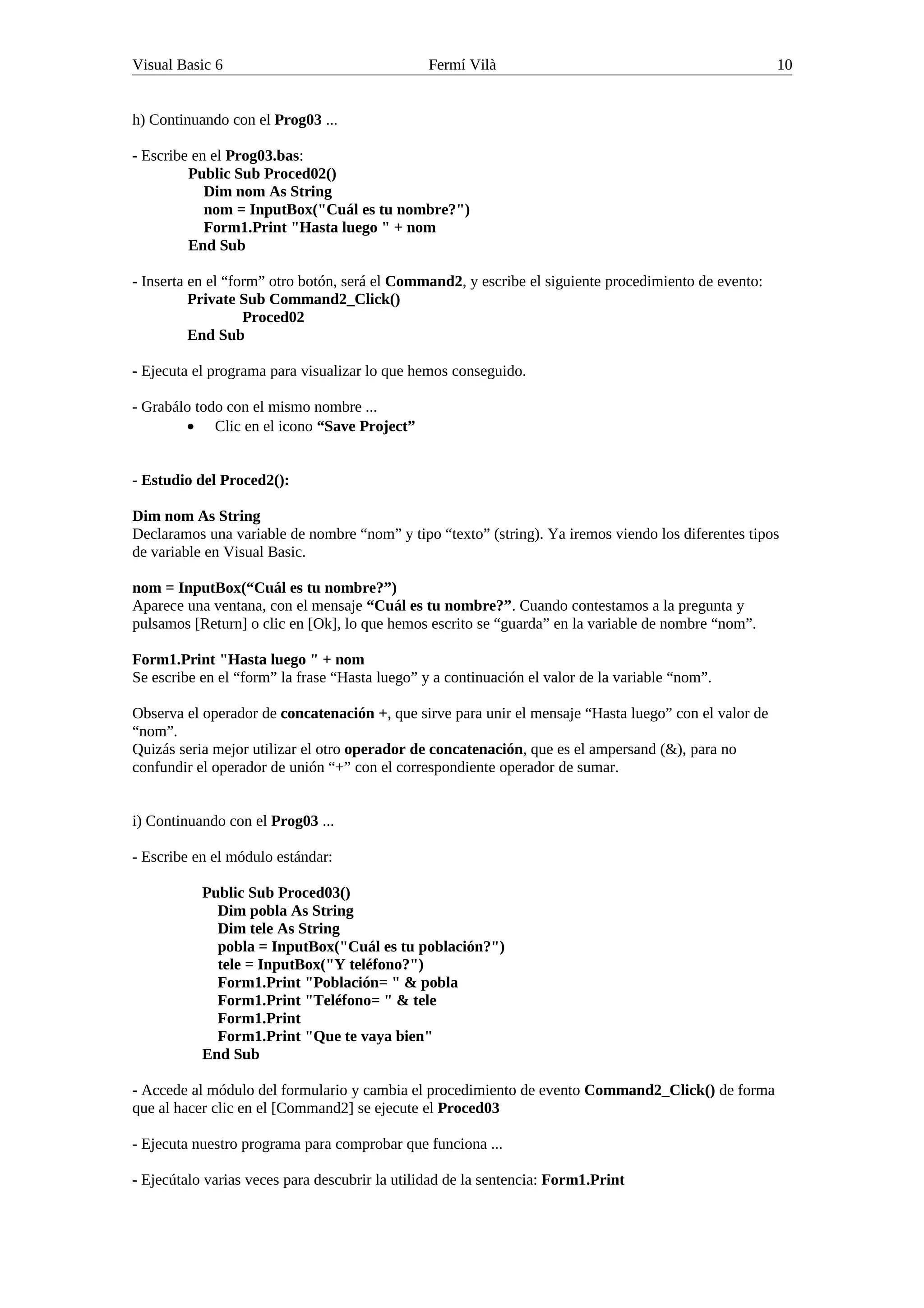 Tutorial de Visual basic | PDF