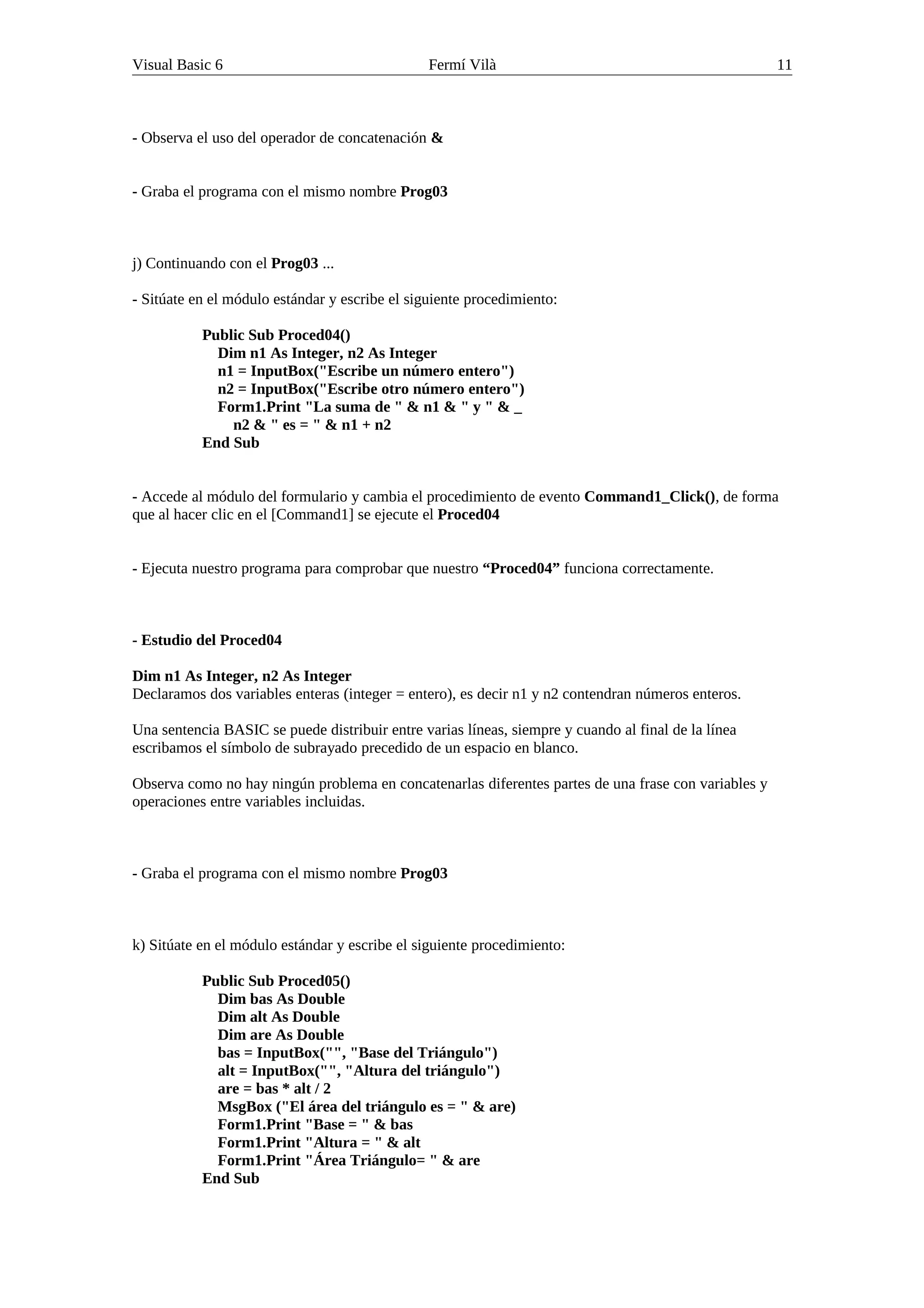 Tutorial de Visual basic | PDF