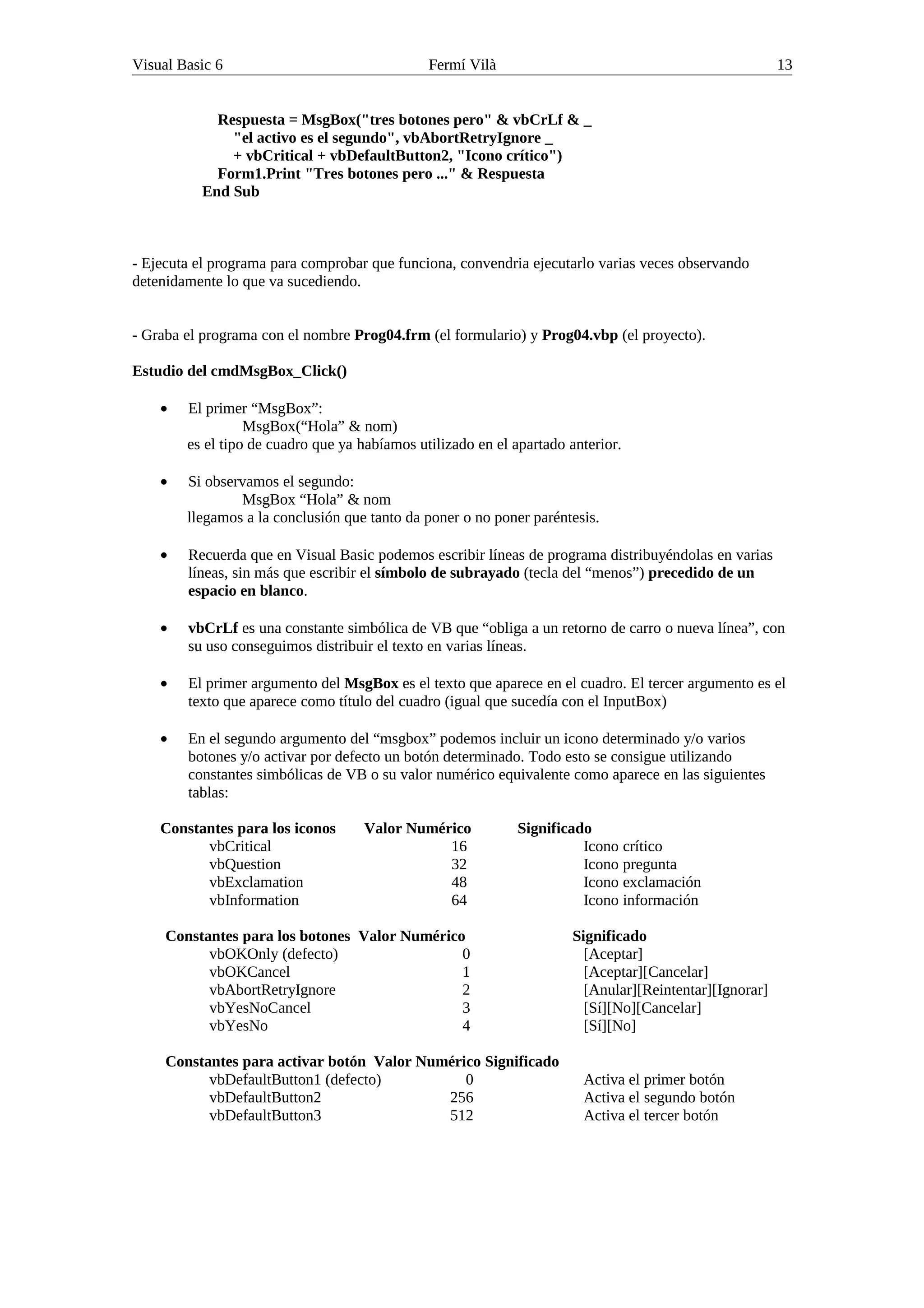 Tutorial de Visual basic | PDF