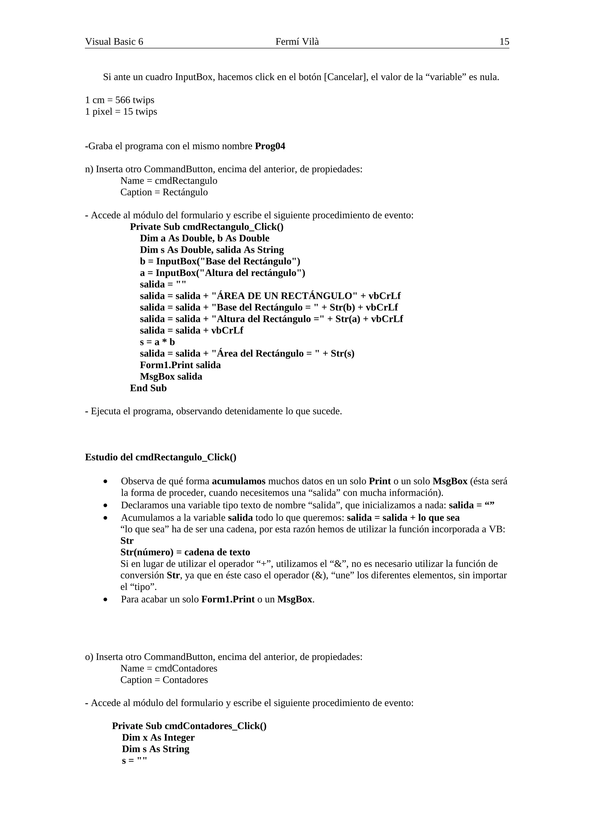 Tutorial de Visual basic | PDF