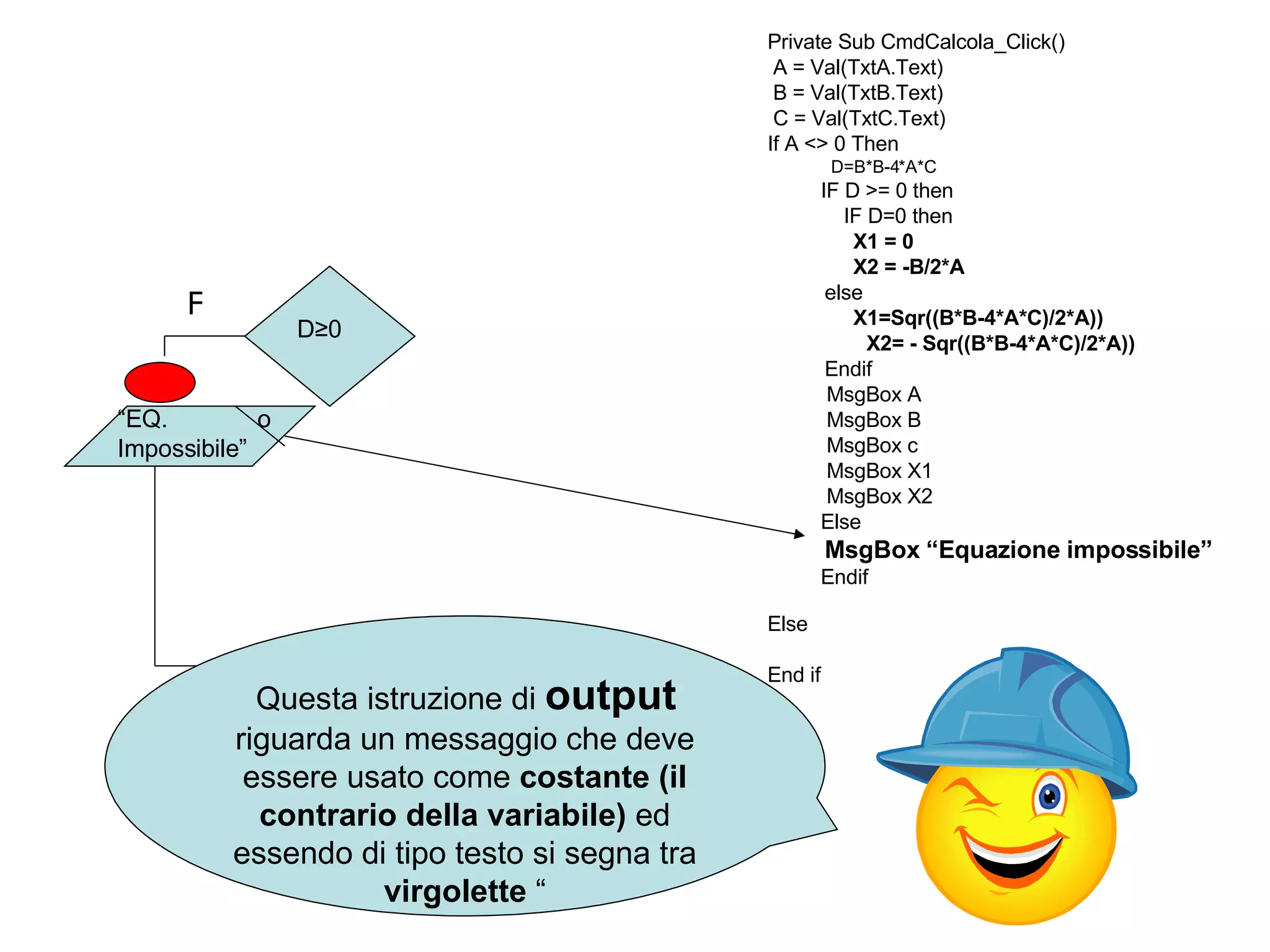 Visual Basic, Equazioni Sec Grado | PPT | Programming Languages | Computing
