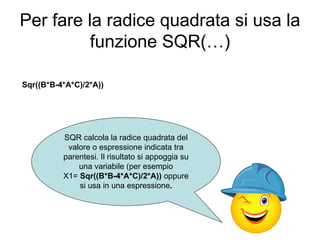 Visual Basic, Equazioni Sec Grado | PPT | Programming Languages | Computing