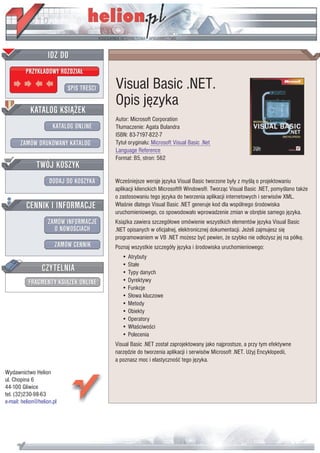 Visual Basic .NET. Encyklopedia | PDF